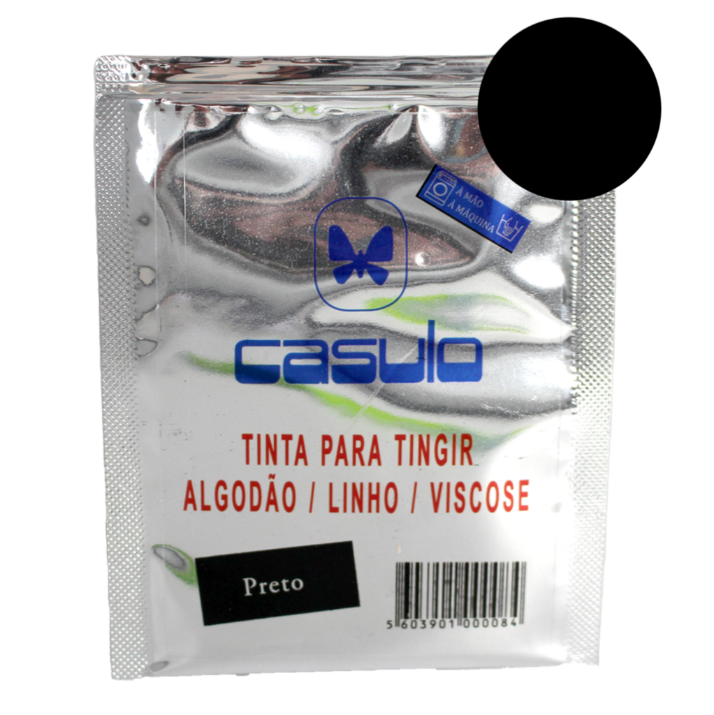 Tinta em pó preto - Casulo (Saqueta 12g) - CuboStore